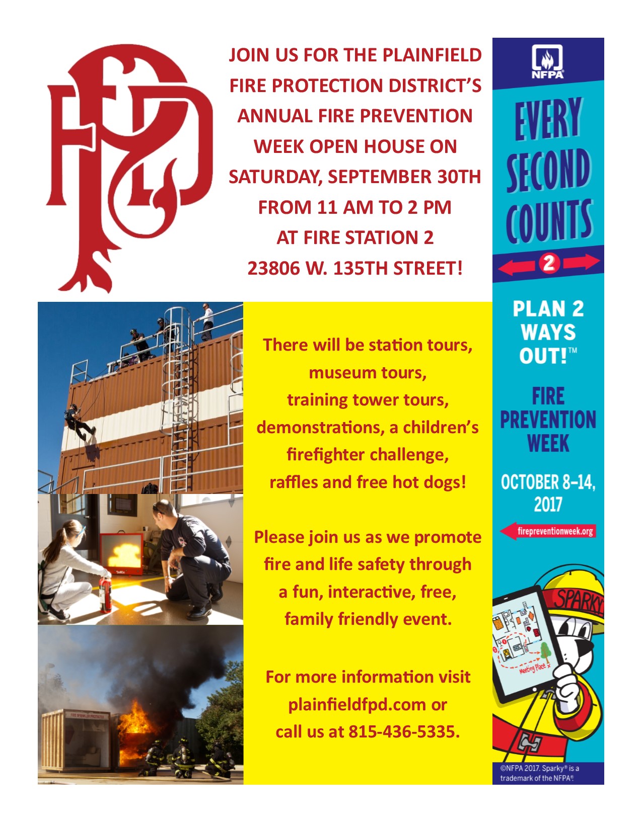 2017 Open House Flyer – Plainfield Fire Protection District